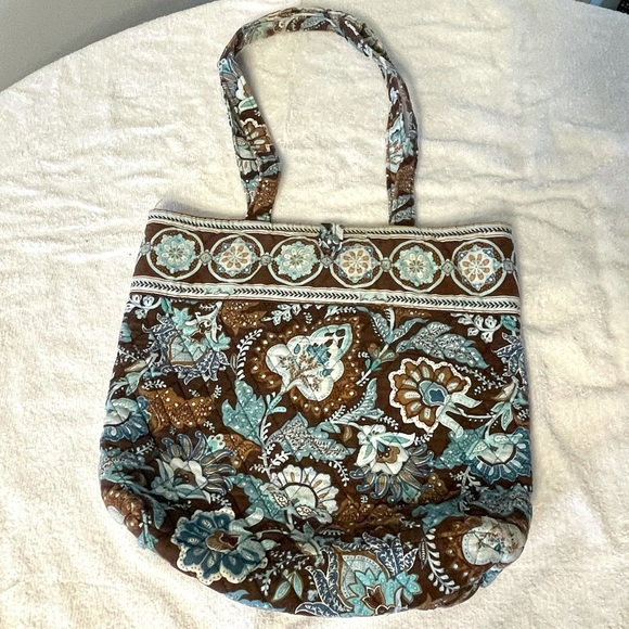 Vera Bradley | Bags | Vera Bradley Java Blue Medium Tote Bag Super Cute ...